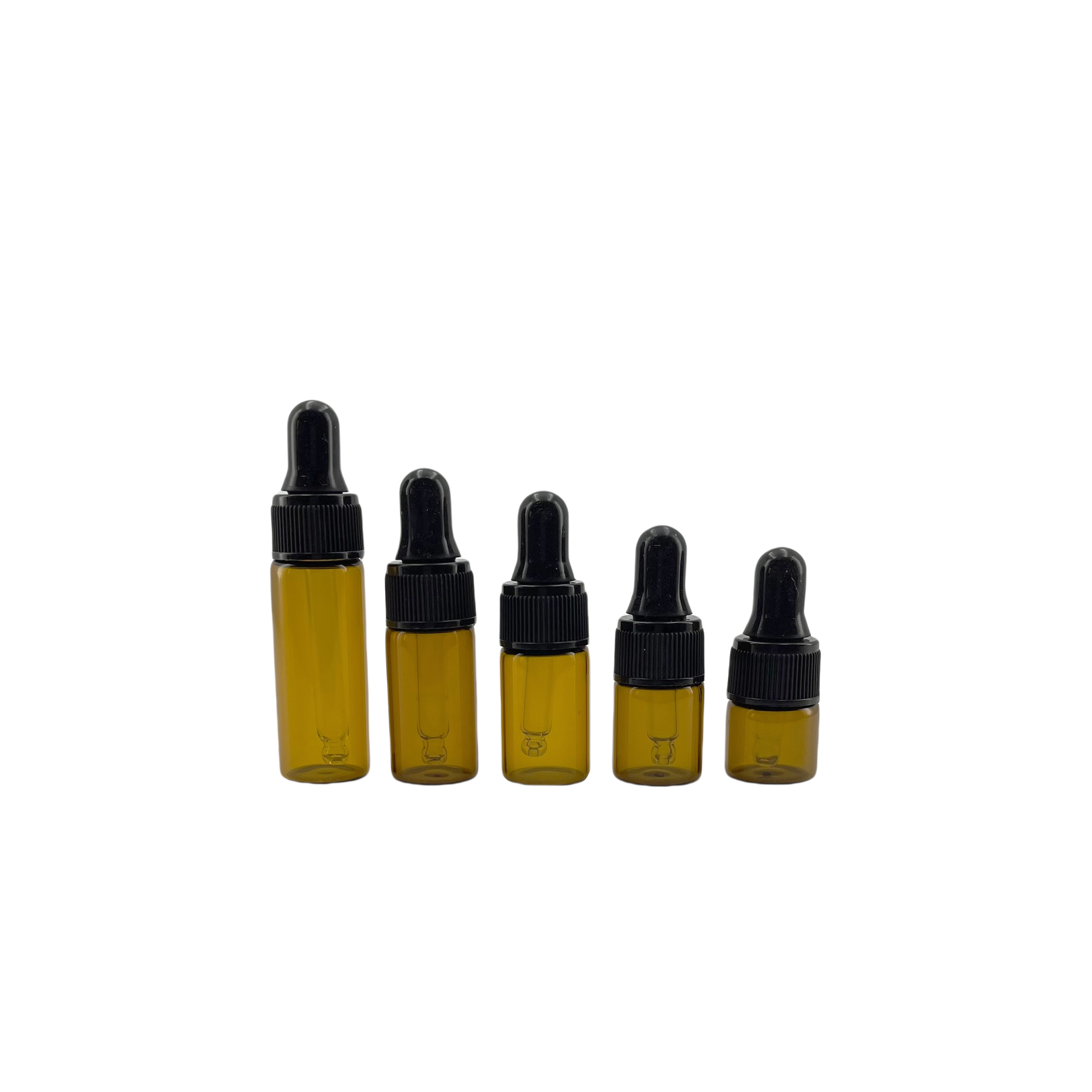 1ml 2ml 3ml 5ml Mini Glass Dropper Bottles Tinted Cosmetic Sample Bottle